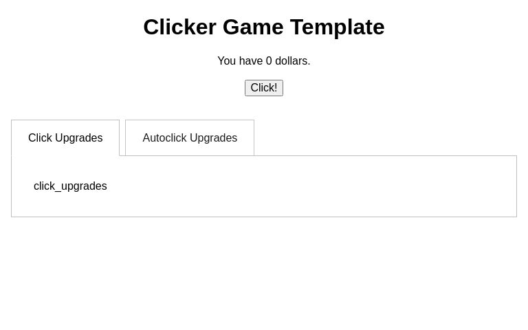 Clicker Game Template ― Perchance Generator