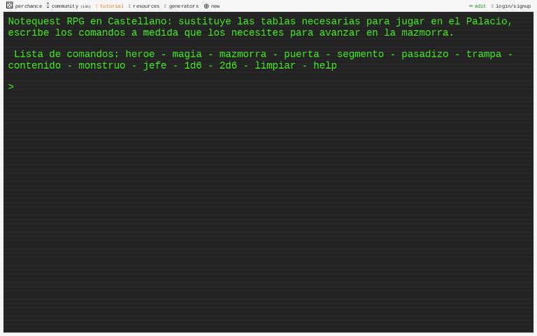 Generador Notequest RPG en Castellano