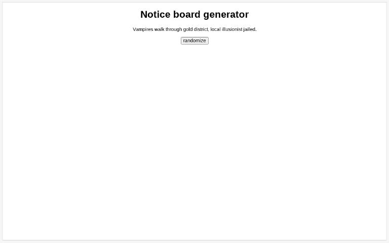 Notice board generator