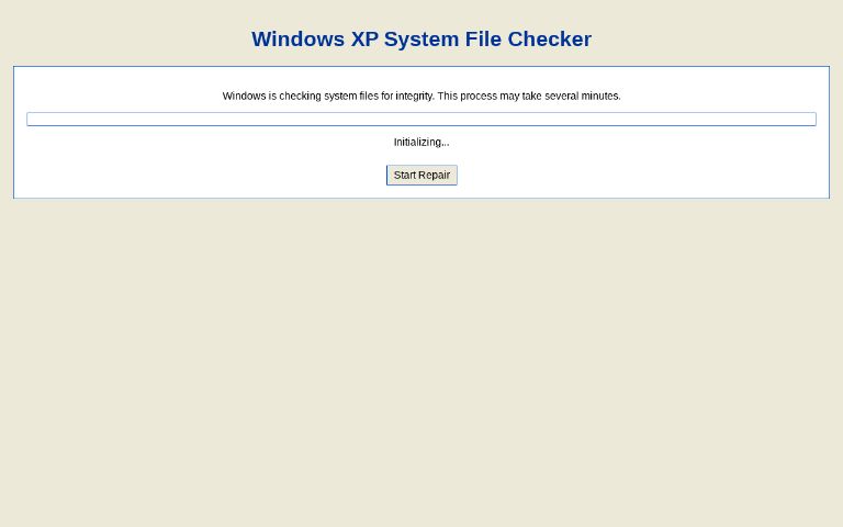 Windows XP System File Checker ― Perchance Generator
