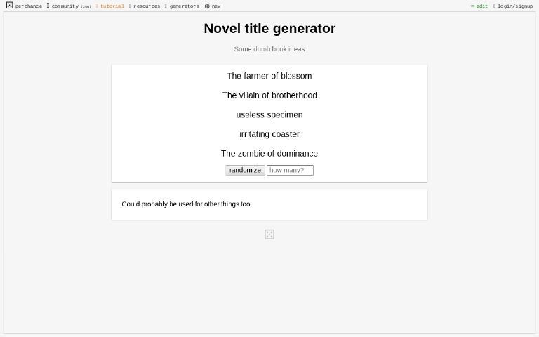 Novel title generator