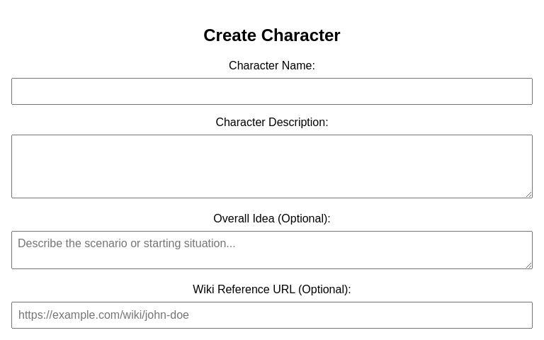Create Character ― Perchance Generator