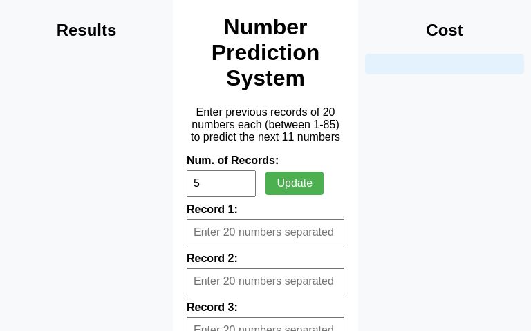 Number Prediction System ― Perchance Generator