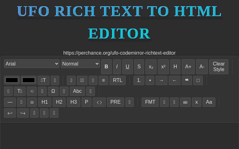 Ufo Richtext To Html Editor ― Perchance Generator