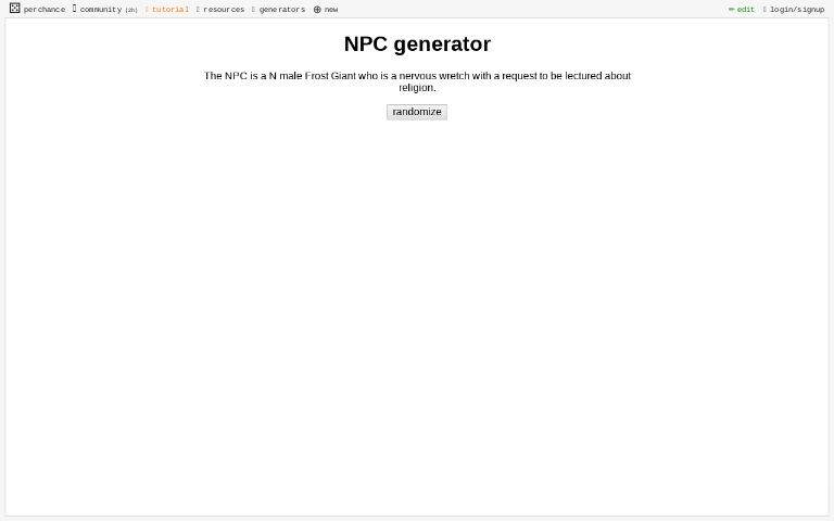 NPC generator