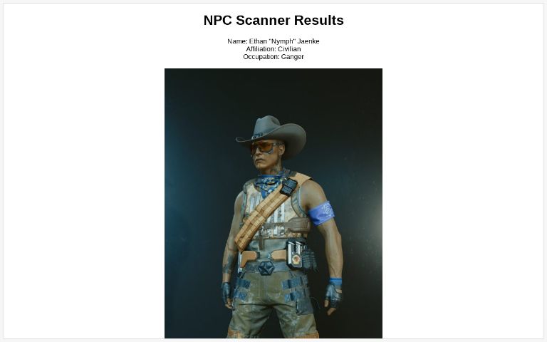 NPC Scanner Results ― Perchance Generator