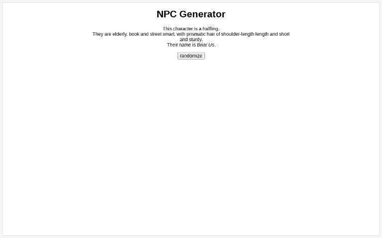 NPC Generator