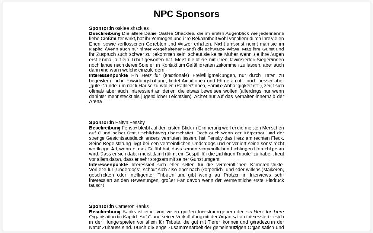 NPC Sponsors ― Perchance Generator