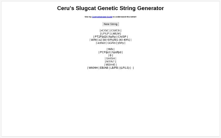 Ceru's Slugcat Genetic String Generator