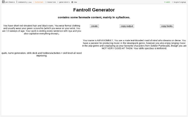 Fantroll Generator