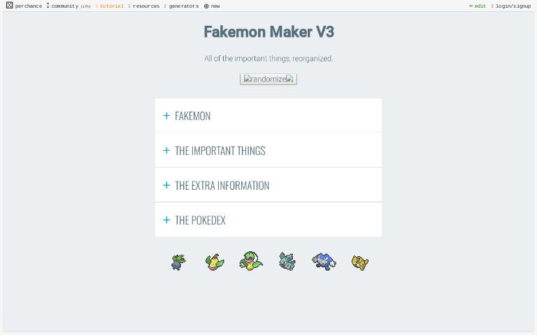 Fakemon Maker V3 ― Perchance Generator