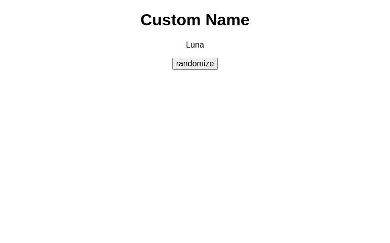 Custom Name ― Perchance Generator