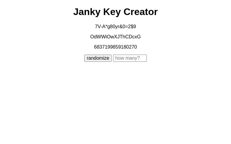Janky Key Creator ― Perchance Generator