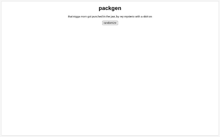 packgen ― Perchance Generator