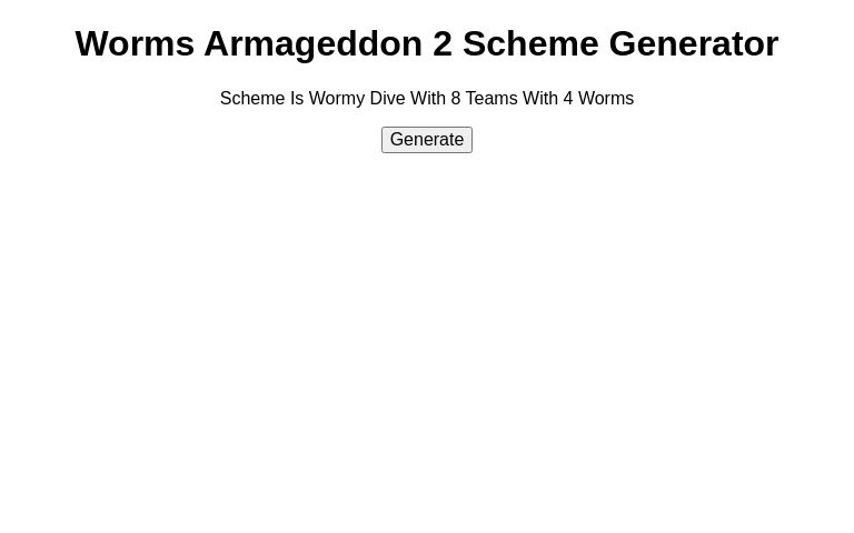 Worms Armageddon 2 Scheme Generator