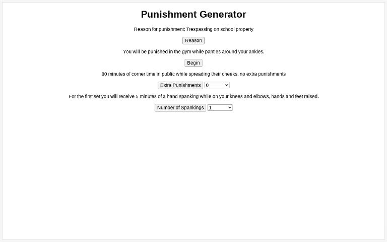 Punishment Generator