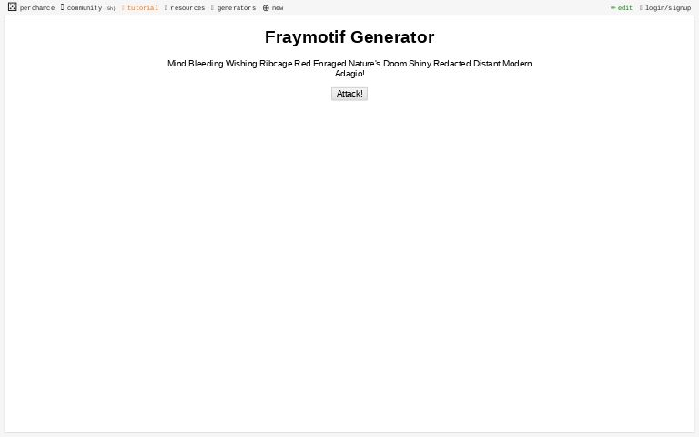 Fraymotif Generator