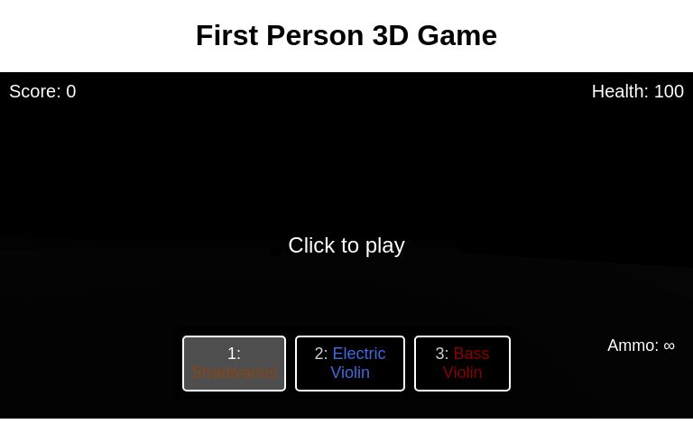 First Person 3D Game ― Perchance Generator