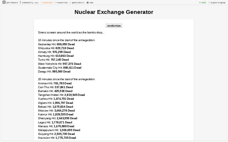 Nuclear Exchange Generator