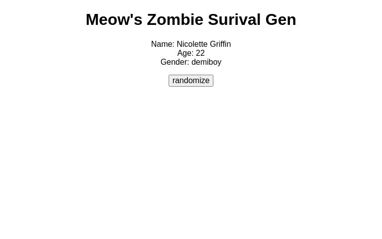 Meow's Zombie Surival Gen