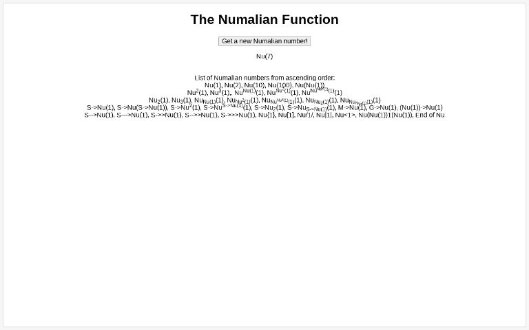 The Numalian Function ― Perchance Generator