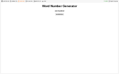 Word Number Generator