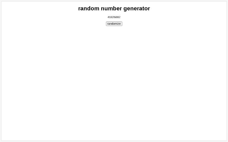 random number generator