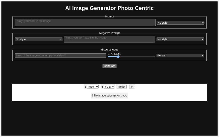AI Image Generator Photo Centric