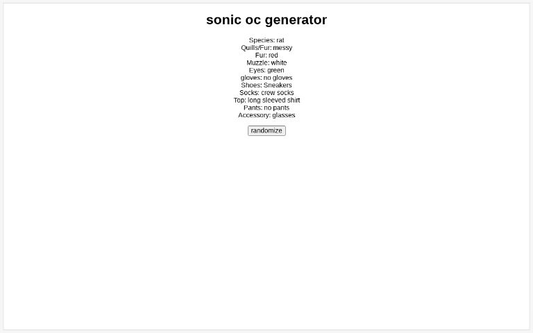 sonic oc generator