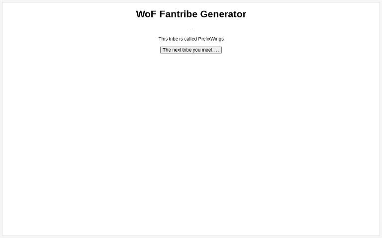 WoF Fantribe Generator