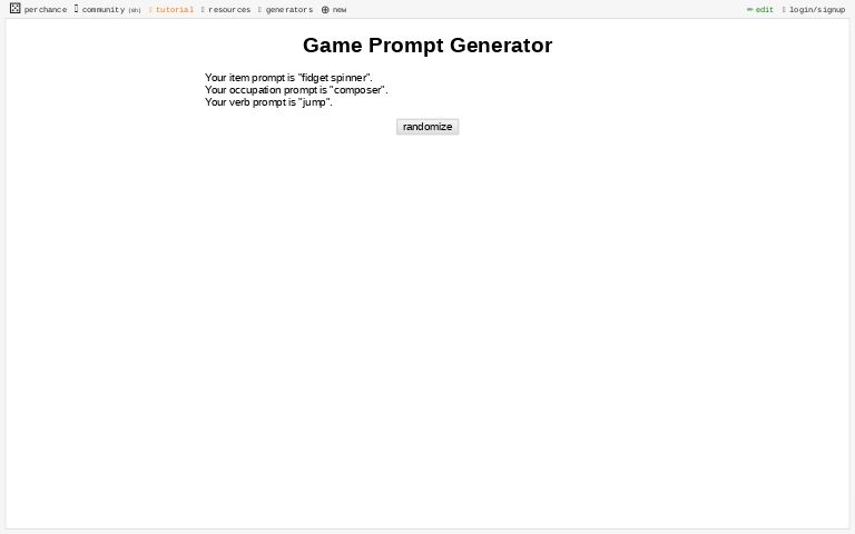 Game Prompt Generator