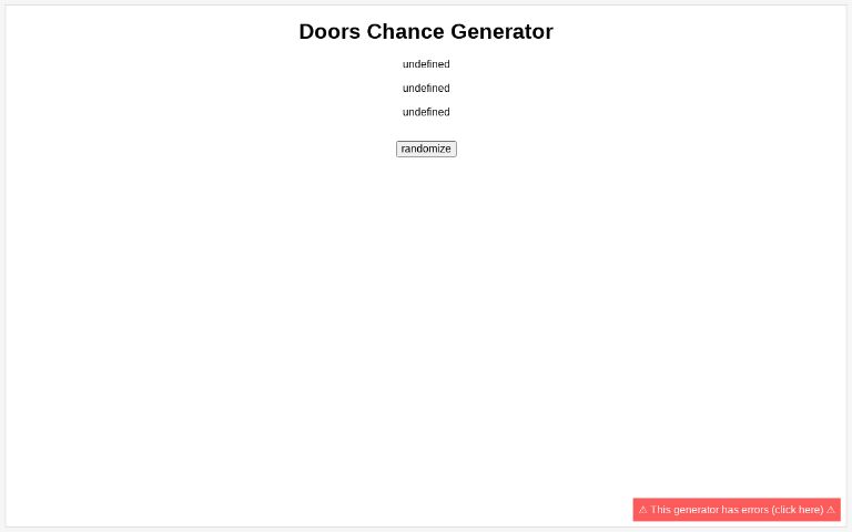 Doors Chance Generator