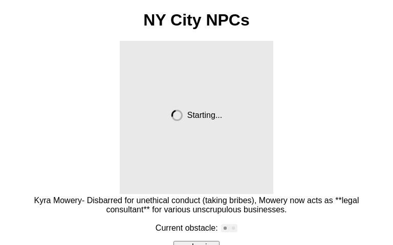 NY City NPCs ― Perchance Generator