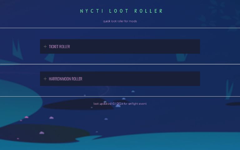 NYCTI LOOT ROLLER ― Perchance Generator