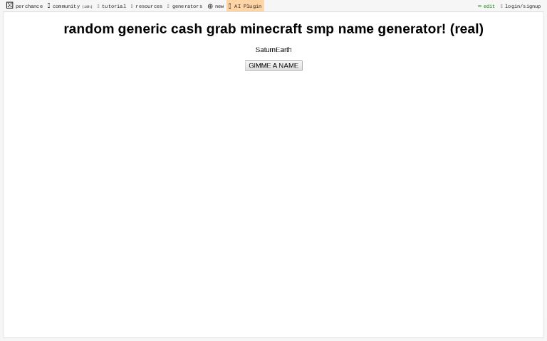 random generic cash grab minecraft smp name generator! (real)