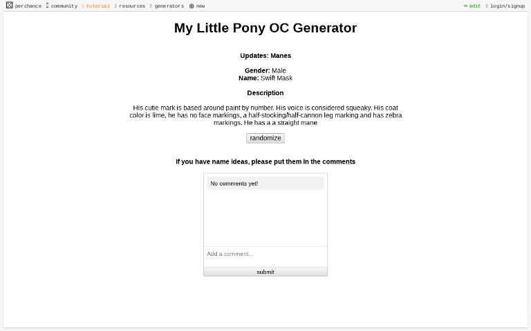 My Little Pony OC Generator