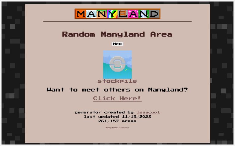 Random Manyland Area ― Perchance Generator