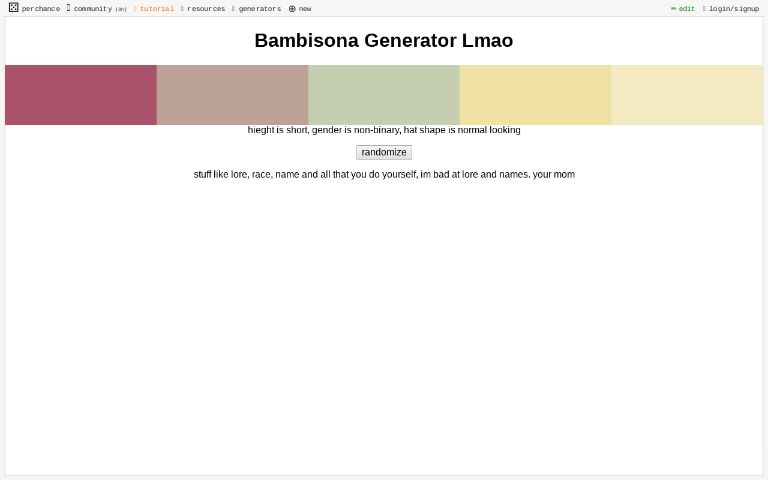 Bambisona Generator Lmao