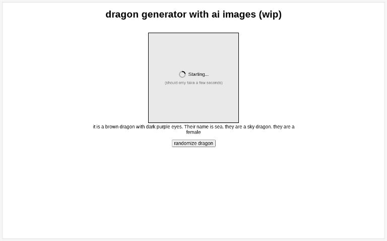 dragon generator with ai images (wip)
