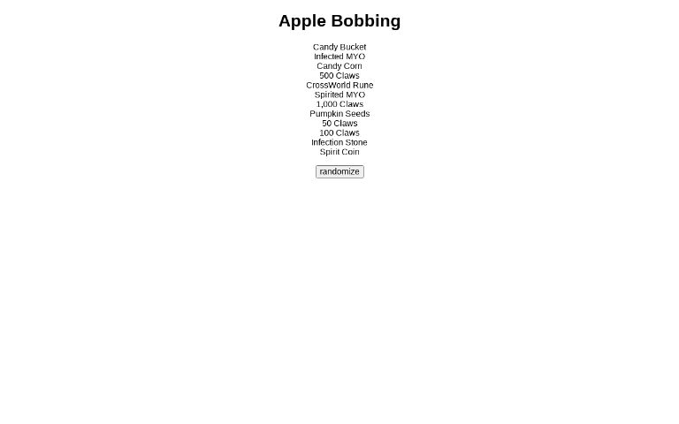 Apple Bobbing ― Perchance Generator