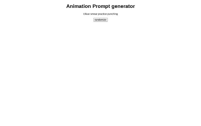 Animation Prompt generator