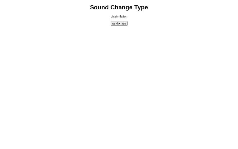 Sound Change Type ― Perchance Generator