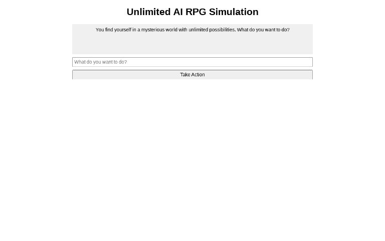Unlimited AI RPG Simulation ― Perchance Generator