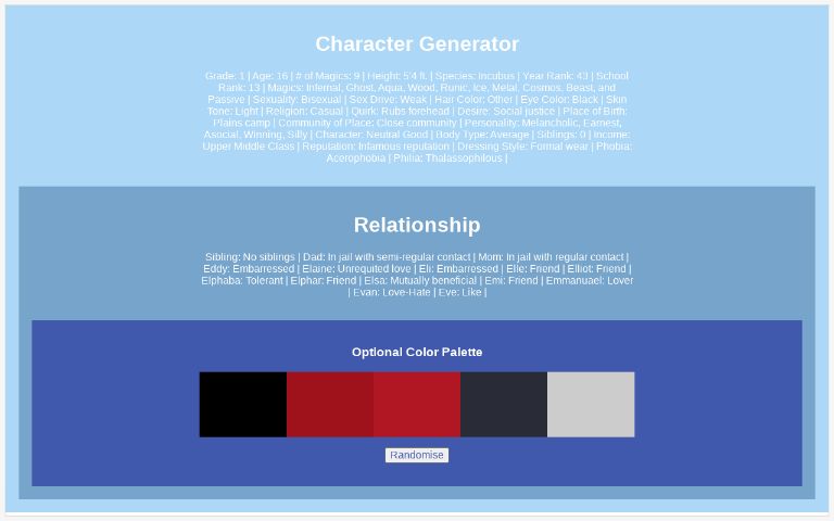 Character Generator