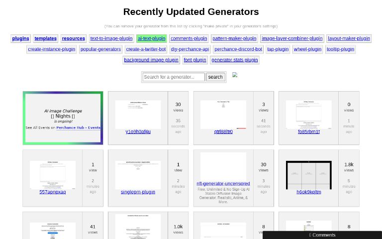 Recently Updated Generators