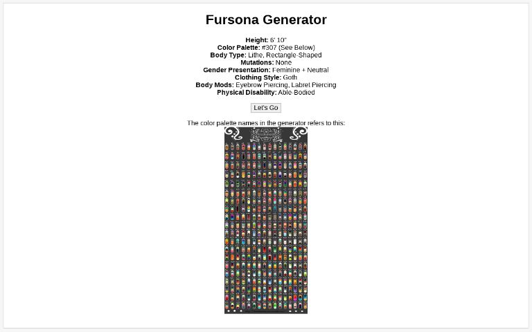 Fursona Generator