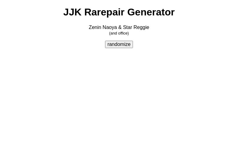 JJK Rarepair Generator