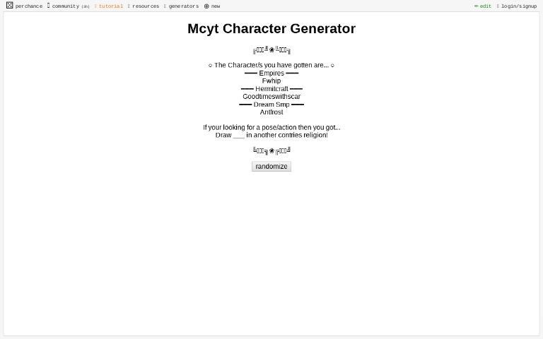 Mcyt Character Generator