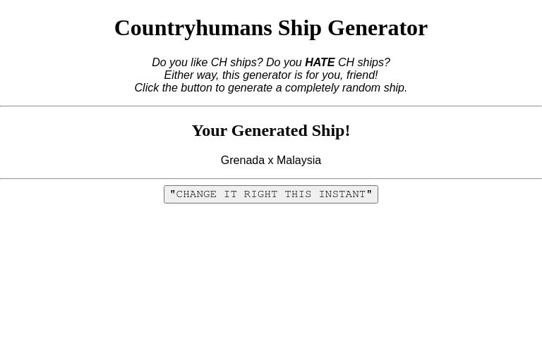 Countryhumans Ship Generator