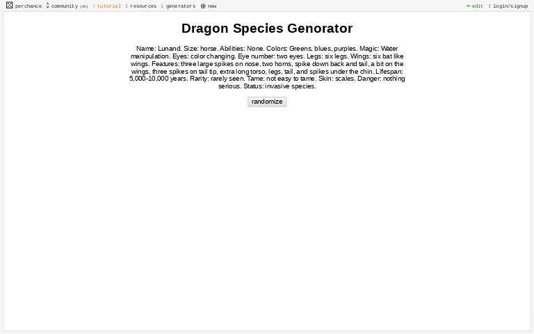 Dragon Species Genorator ― Perchance Generator